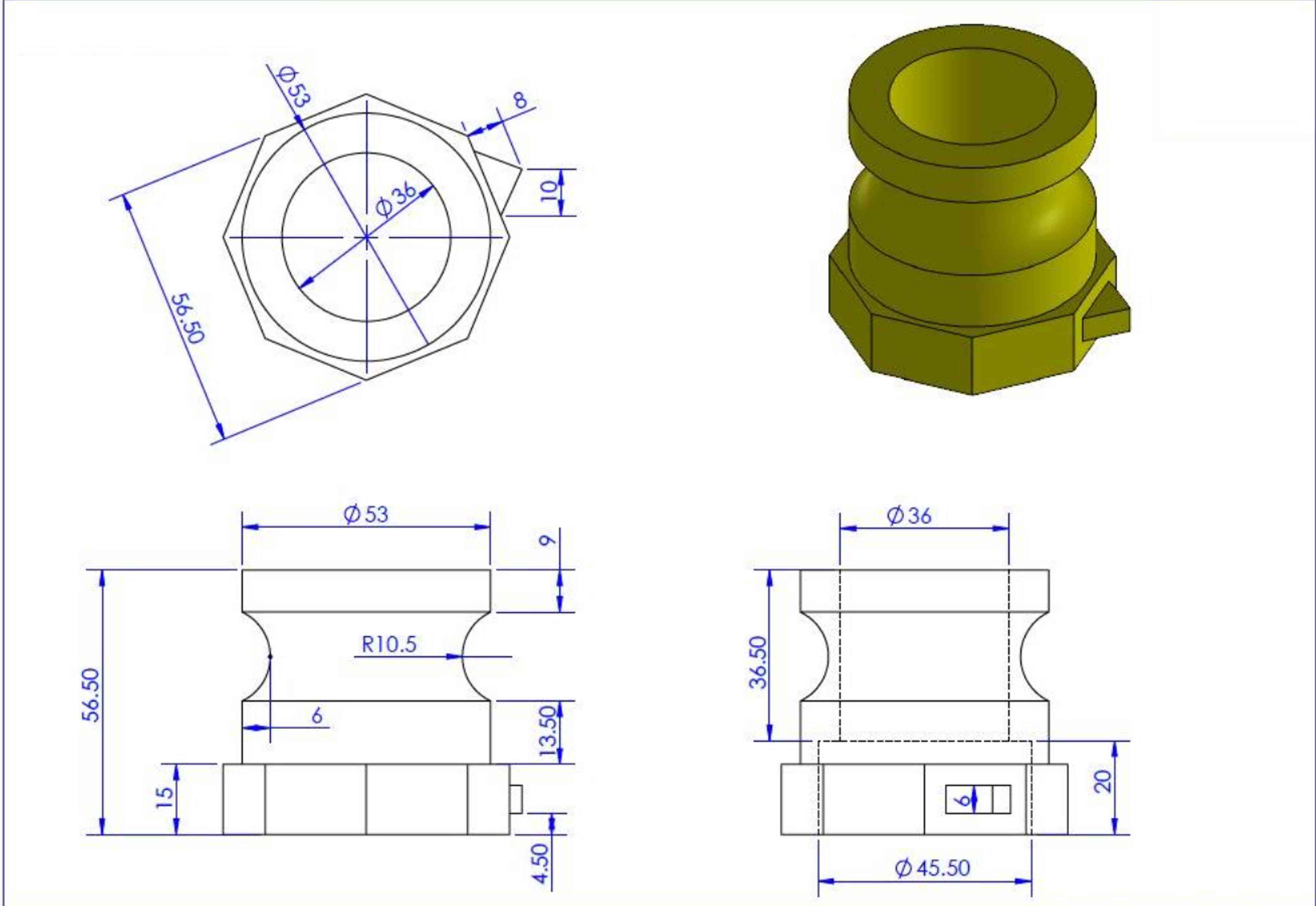 Solved How do I make it on solidworks? Please give solution | Chegg.com