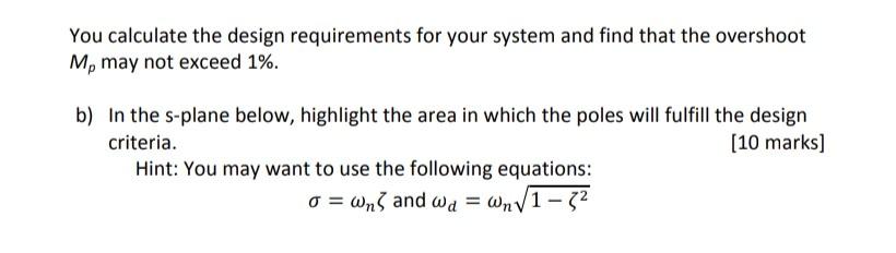 Solved Question 2: Time domain specification and PID control | Chegg.com