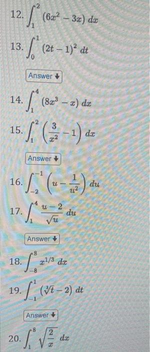 Solved Evaluating a Definite Integral in Exercises 9, 10, | Chegg.com