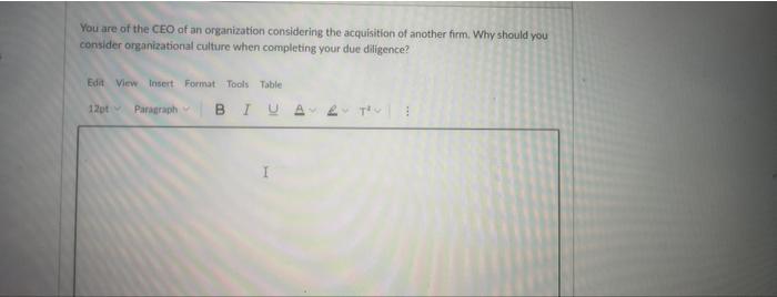 Solved You are of the CEO of an organization considering the | Chegg.com