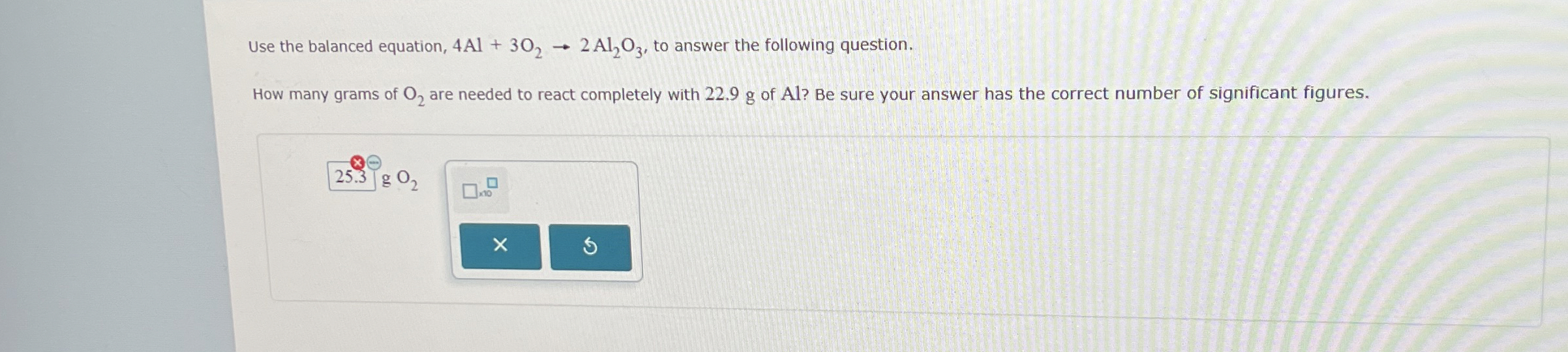 Solved Use the balanced equation, 4Al+3O2→2Al2O3, ﻿to answer | Chegg.com