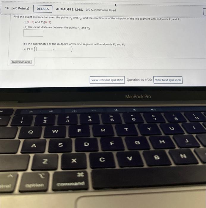 Solved Find the exact distance between the points P1 and P2, | Chegg.com