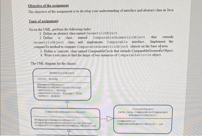 Solved Objective of the assignment The objective of the | Chegg.com