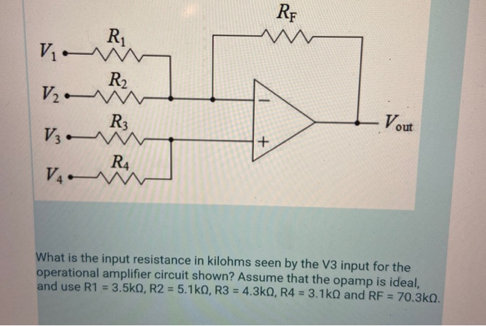Solved RE w Ri VM R2 V2_W R3 VN R4 V4W Vout + What is the | Chegg.com