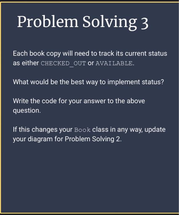 Solved Problem Statement Consider the requirements for a | Chegg.com