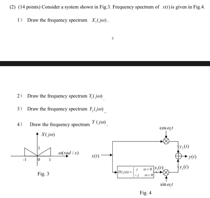 Solved (2) (14 points) Consider a system shown in Fig.3. | Chegg.com
