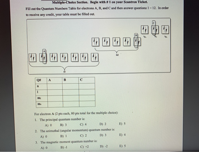 Solved Multiple-Cholce Section. Begin with #1 on your | Chegg.com