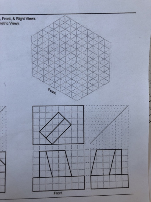 Solved Front & Right Views netric Views Front Front | Chegg.com