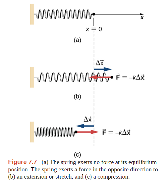 Solved: Consider a linear spring, as in Figure 7.7(a), with mass M ...