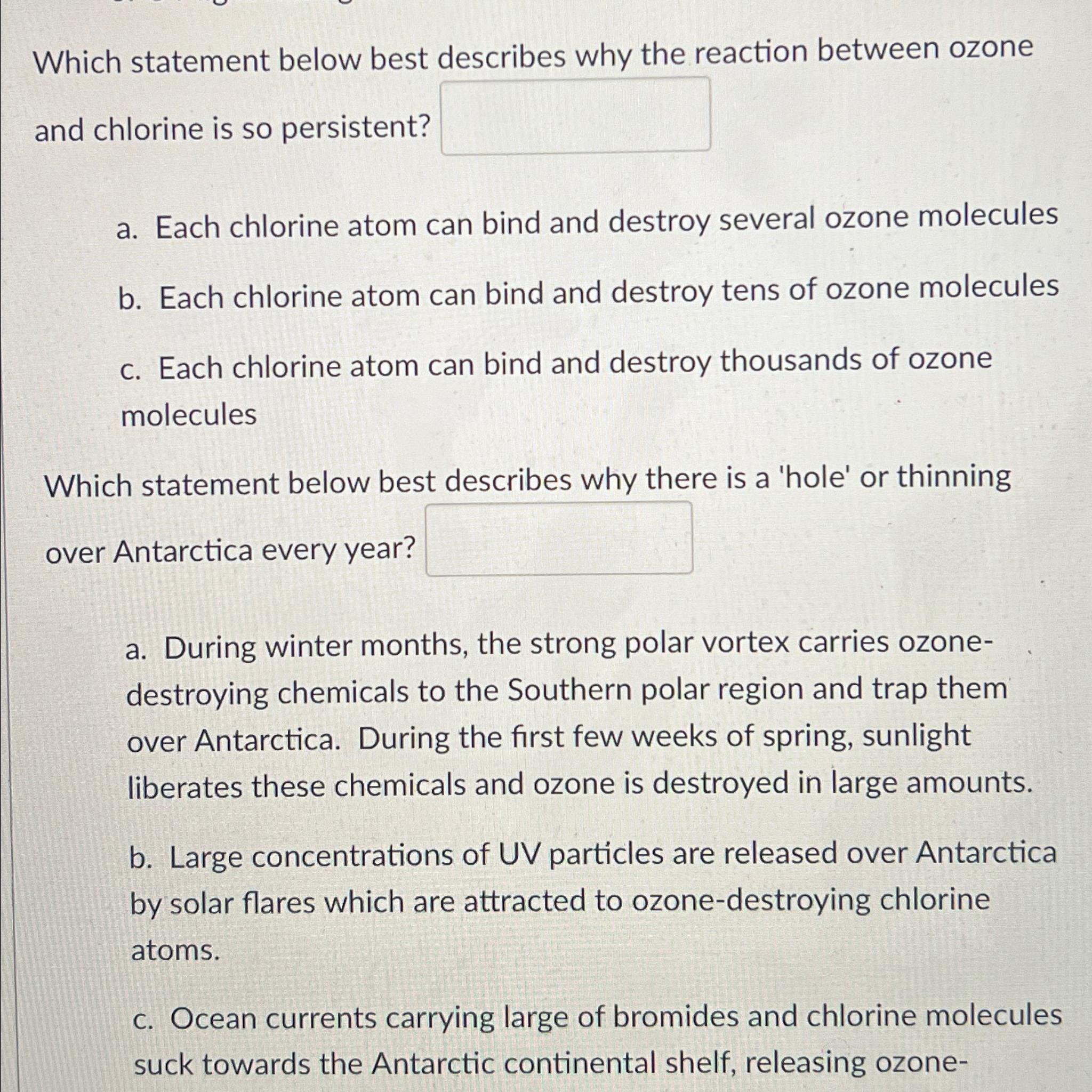 Solved Which statement below best describes why the reaction | Chegg.com