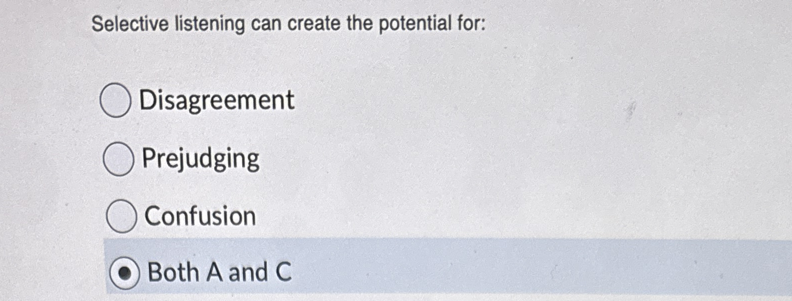 Solved Selective listening can create the potential | Chegg.com