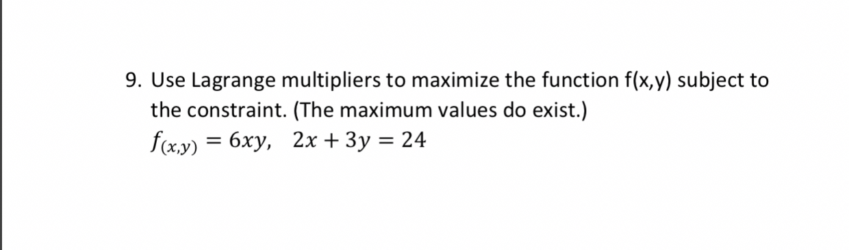 Solved Use Lagrange multipliers to maximize the function | Chegg.com