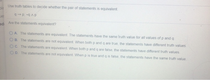 Solved Write the statement as an equivalent statement that | Chegg.com