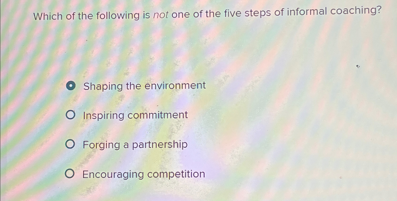 Solved Which of the following is not one of the five steps | Chegg.com