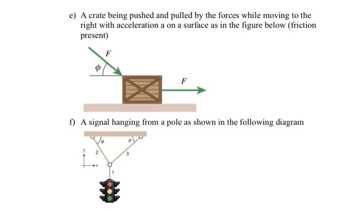 Solved 1. Draw Free Body Diagrams (FBD) for the following | Chegg.com