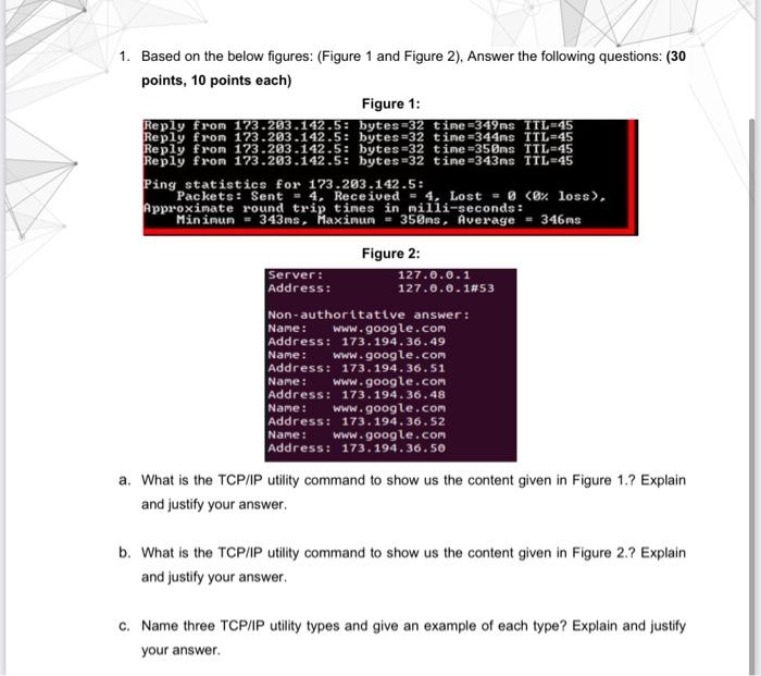 Solved 1. Based on the below figures: (Figure 1 and Figure | Chegg.com