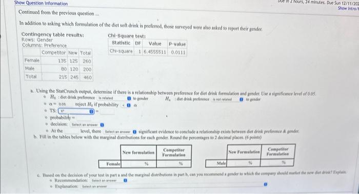 Solved Continued from the previous question. In addition to | Chegg.com