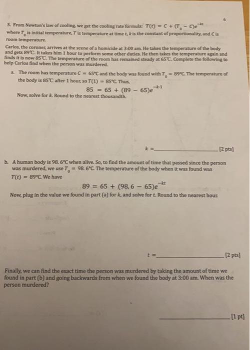 Solved From Newton's law of cooling we get the cooling rate | Chegg.com