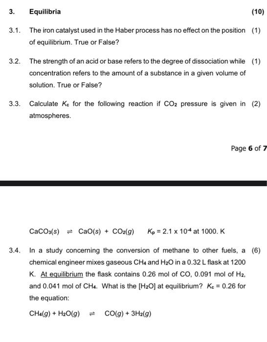 Solved 3.1. The iron catalyst used in the Haber process has | Chegg.com