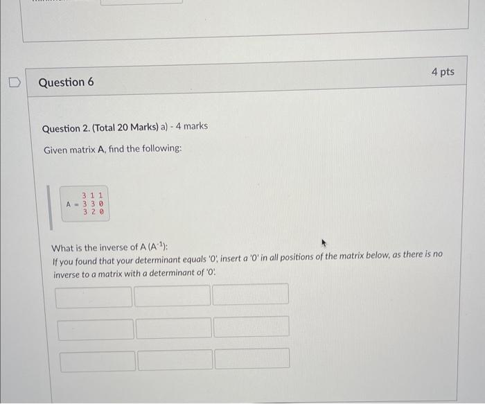 Solved Question 2. (Total 20 Marks) a) - 4 marks Given | Chegg.com