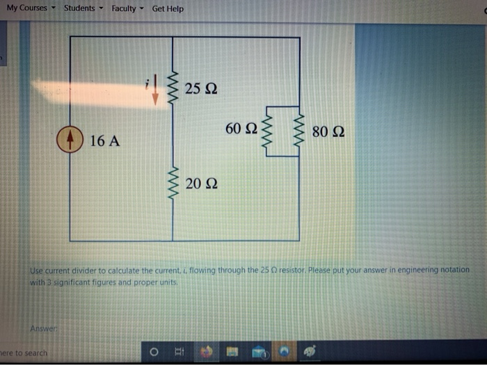 Solved use cureent divider to calculate current io through | Chegg.com