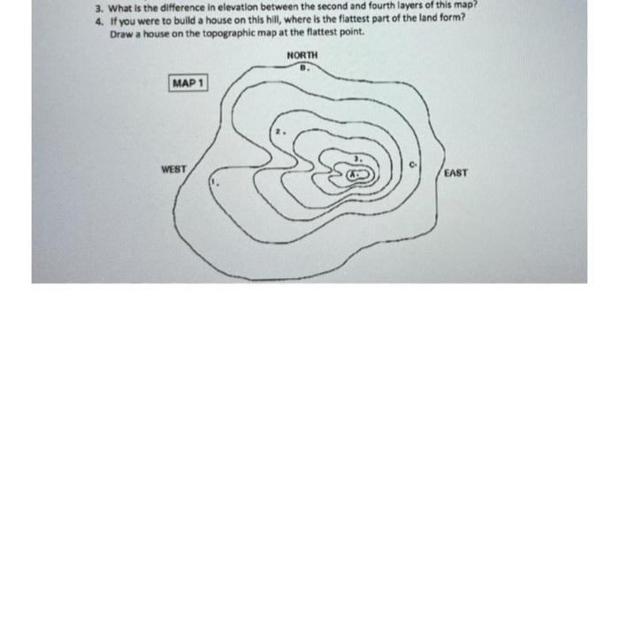 Solved 3. What is the difference in elevation between the | Chegg.com