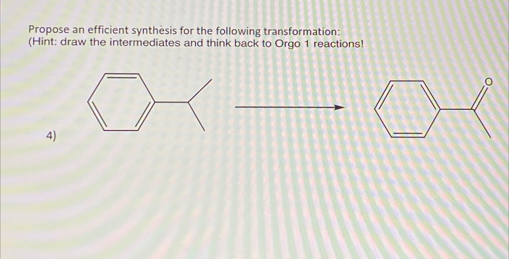 Solved Propose an efficient synthesis for the following | Chegg.com