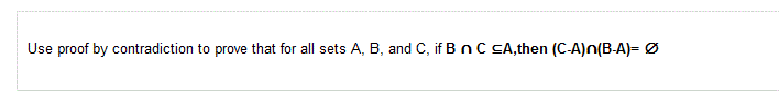 Solved Use proof by contradiction to prove that for all sets | Chegg.com