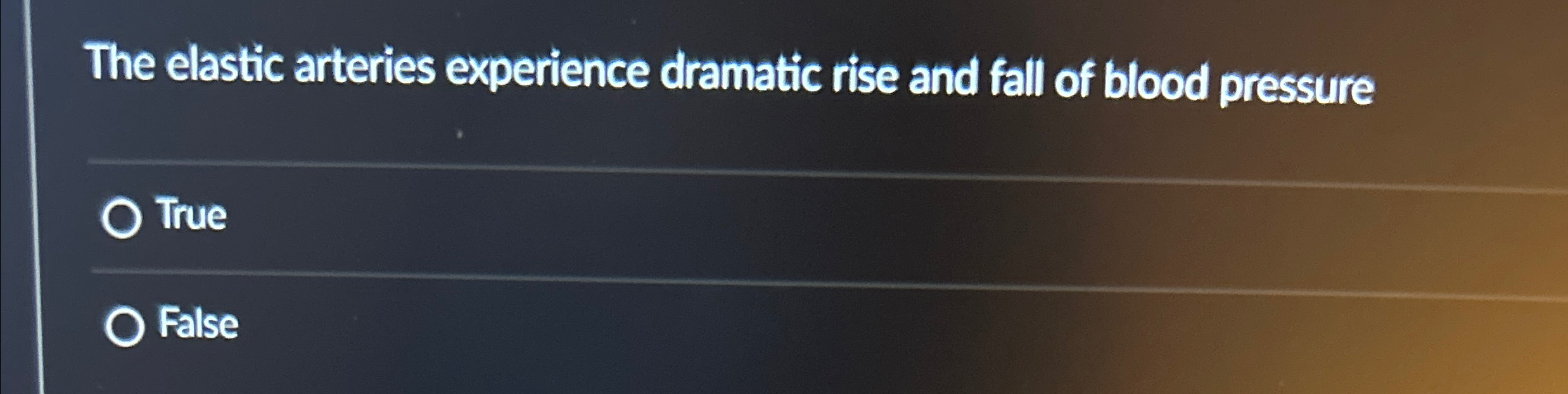 Solved The elastic arteries experience dramatic rise and | Chegg.com