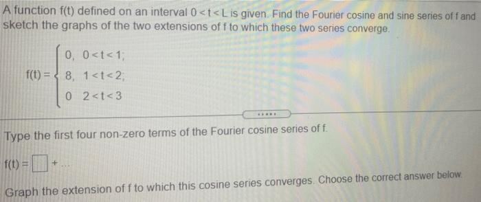 Solved A function f(t) defined on an interval ( | Chegg.com