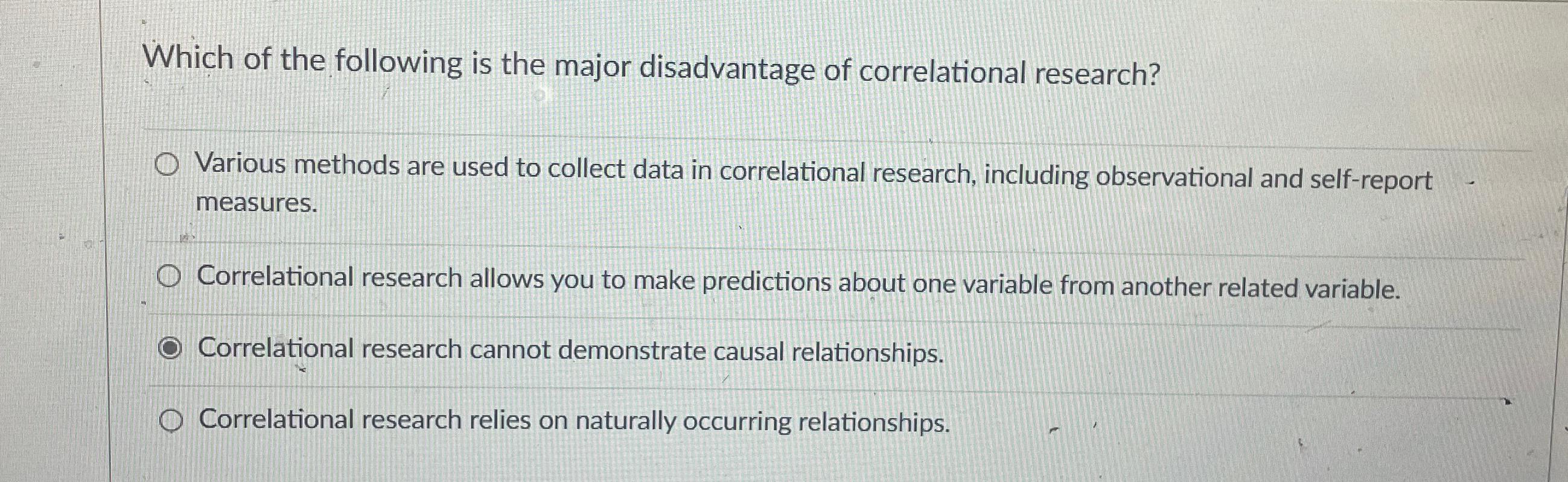Solved Which of the following is the major disadvantage of | Chegg.com