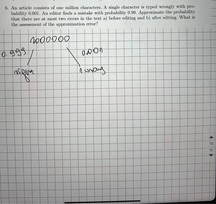 Solved An article consists of one million characters. A | Chegg.com