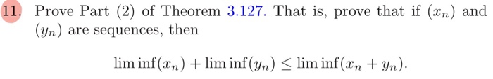 Solved 11. Prove Part (2) of Theorem 3.127. That is, prove | Chegg.com