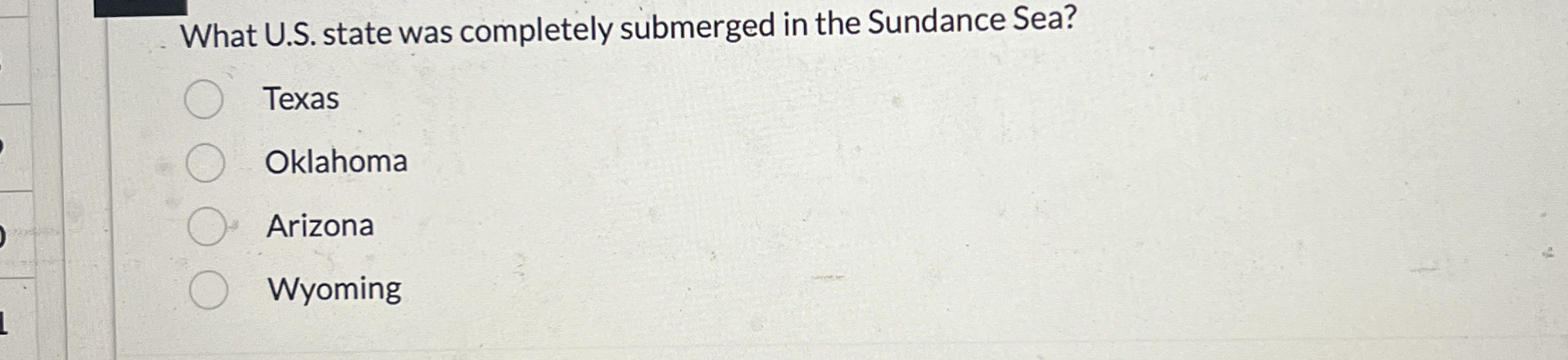 Solved What U.S. ﻿state was completely submerged in the | Chegg.com