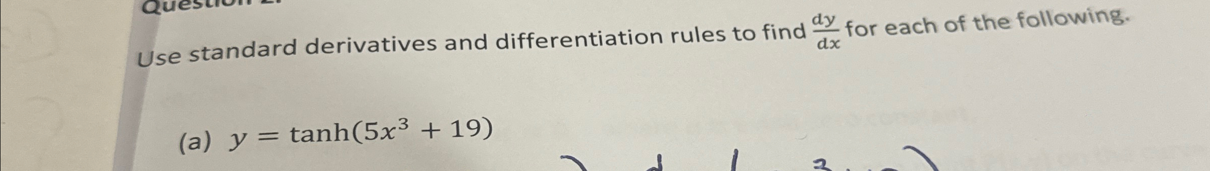 Solved Use standard derivatives and differentiation rules to | Chegg.com