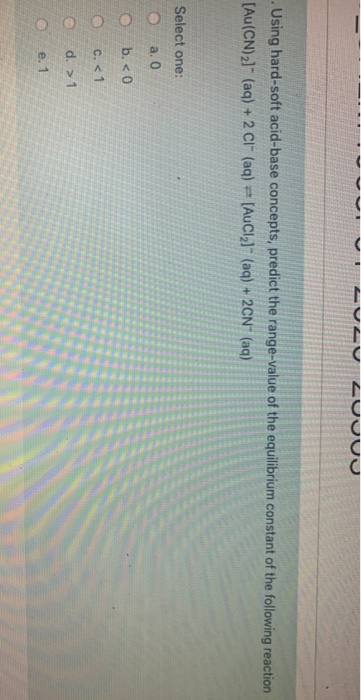 Solved Using hard-soft acid-base concepts, predict the | Chegg.com