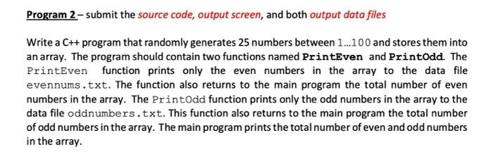 Solved Program 2 Submit The Source Code Output Screen