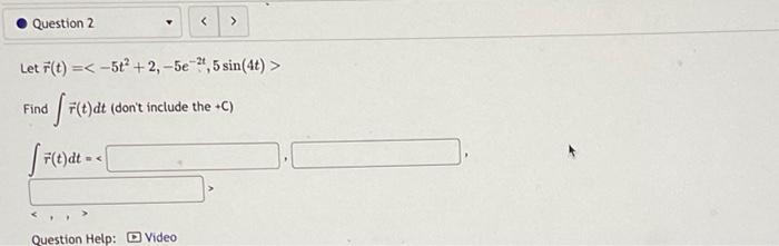 Solved et r(t)= Find ∫r(t)dt (don’t | Chegg.com