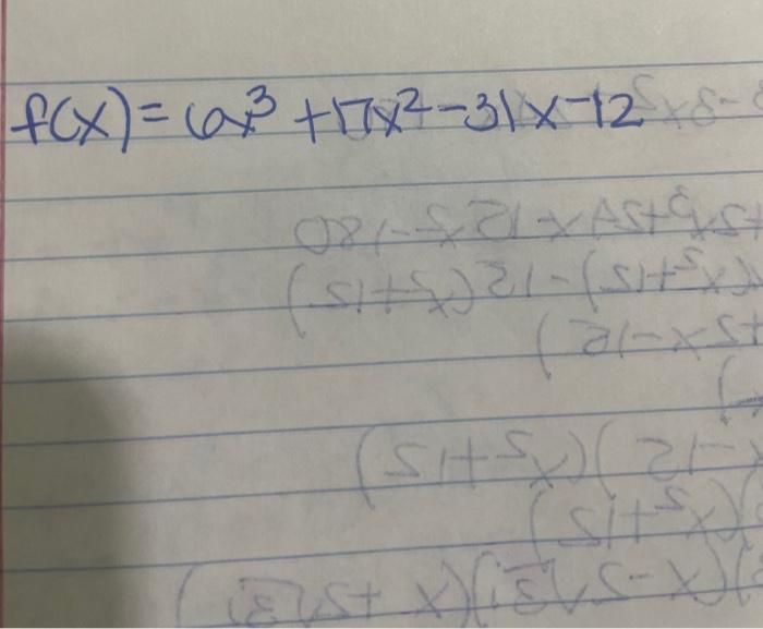 Solved for each polynomial (a) list all possible rational | Chegg.com
