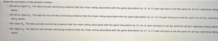 Solved The authors of a paper on perceptions of video games | Chegg.com