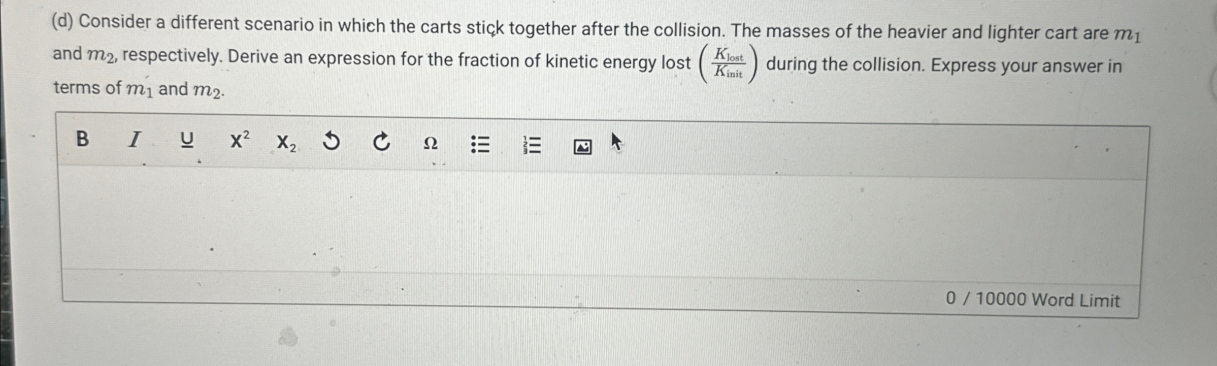 Solved (d) ﻿Consider a different scenario in which the carts | Chegg.com