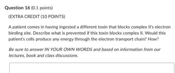 Solved Question 16 (0.1 points) (EXTRA CREDIT (10 POINTS) A | Chegg.com