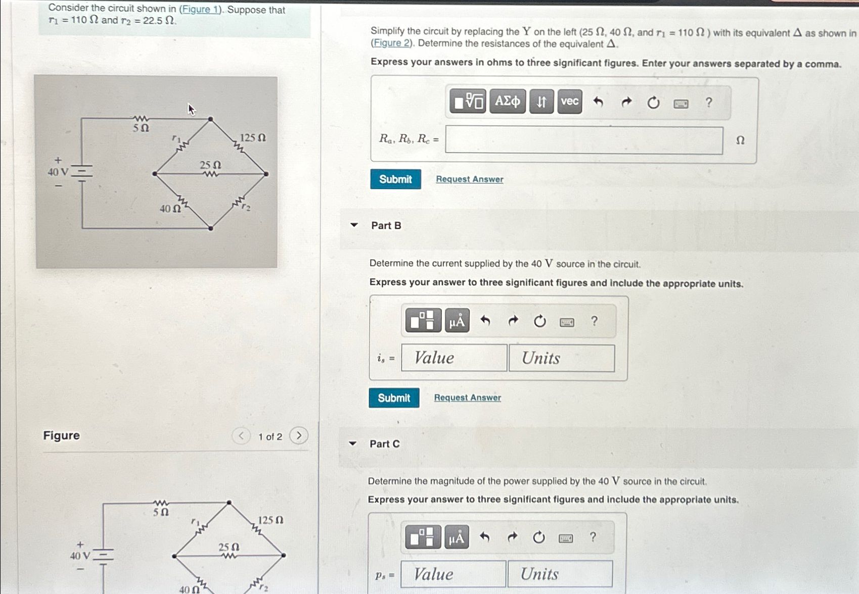 Solved Consider the circuit shown in (Figure 1). ﻿Suppose | Chegg.com