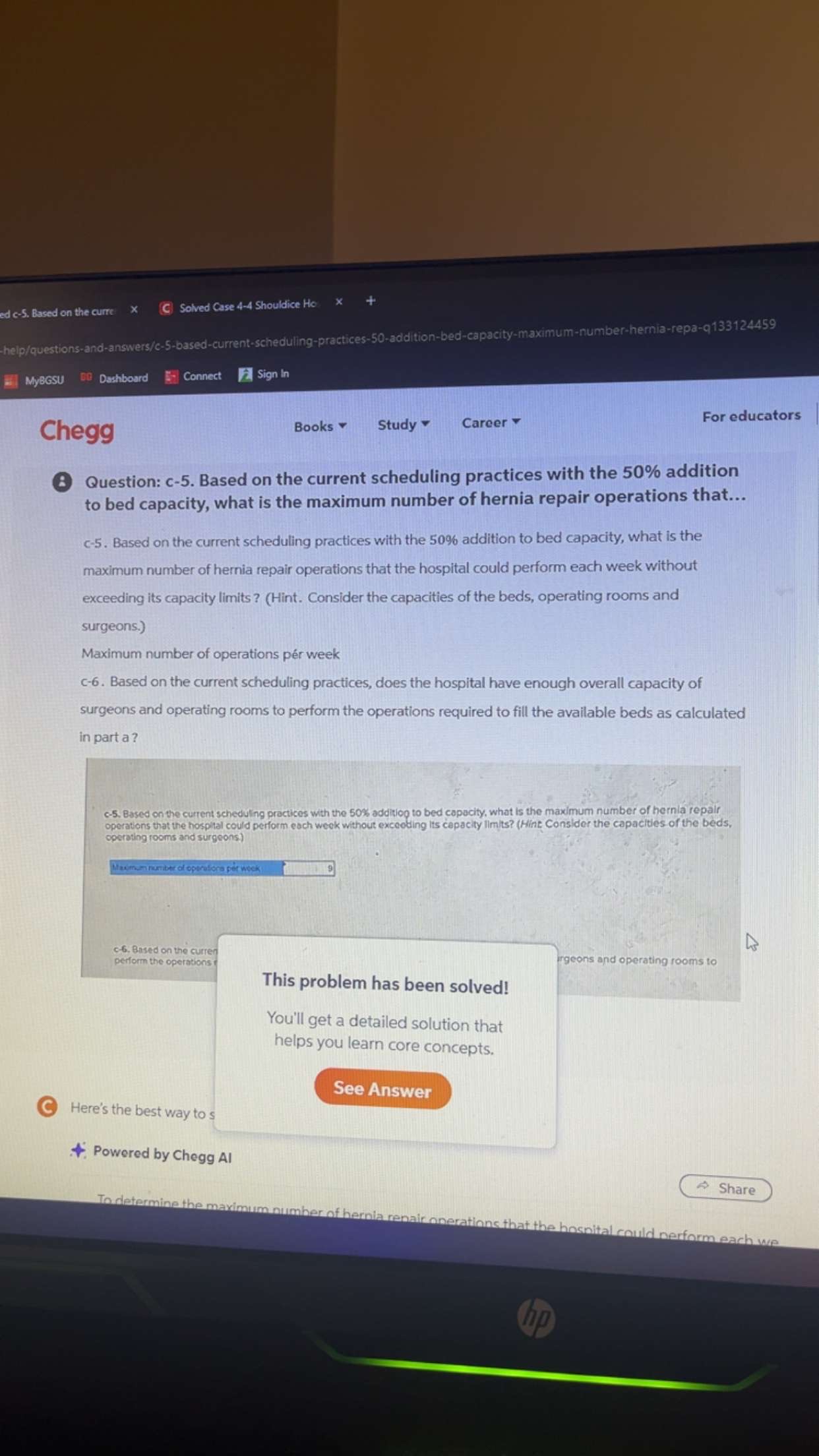 Solved CheggBooksStudyCareerFor educators(2) ﻿Question: c-5. | Chegg.com