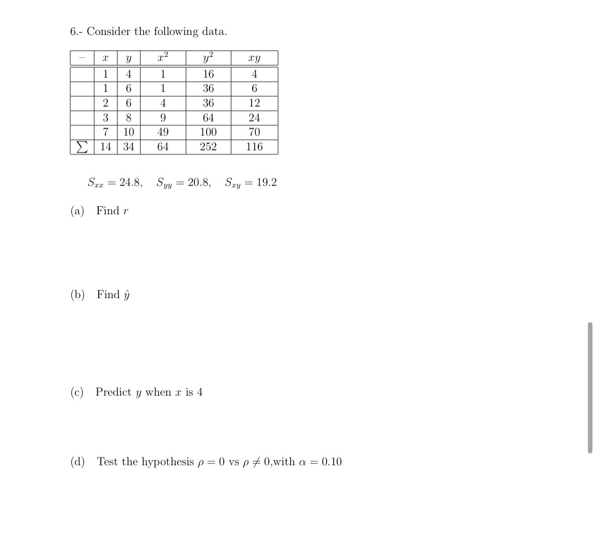 Solved 6 ﻿consider The Following 