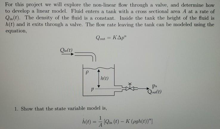 Solved For this project we will explore the non-linear flow | Chegg.com