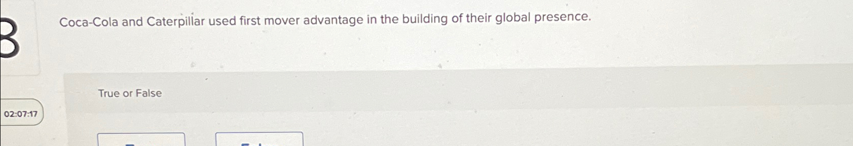 Solved Coca-Cola and Caterpiliar used first mover advantage | Chegg.com