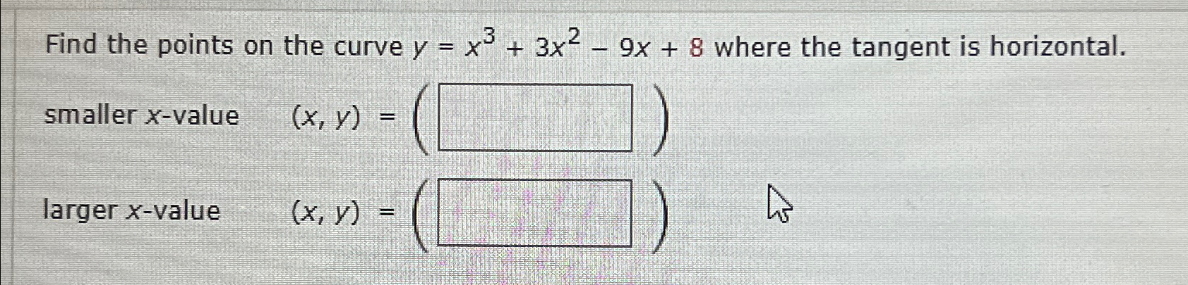 Solved Find the points on the curve y=x3+3x2-9x+8 ﻿where the | Chegg.com
