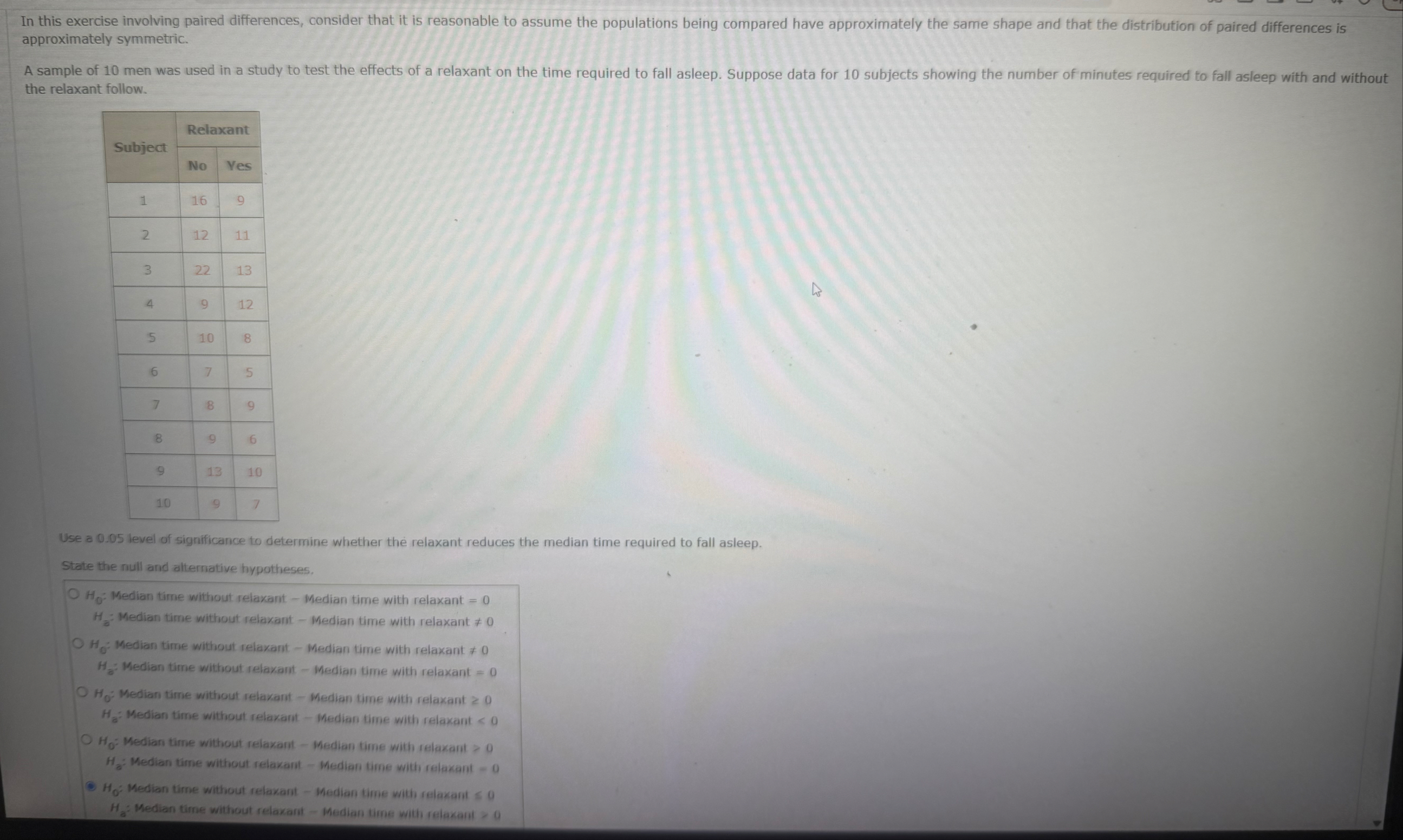 Solved In this exercise involving paired differences, | Chegg.com