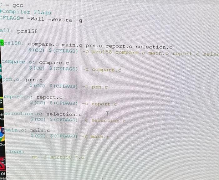 Solved Im trying to create a makefile this is what i have so | Chegg.com